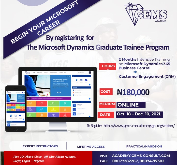 Microsoft Graduate Trainee program - Gems Academy | Certified Microsoft ...